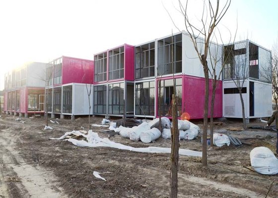 Customized Modular Shipping Container House , Shipping Container Hotel Eco Friendly