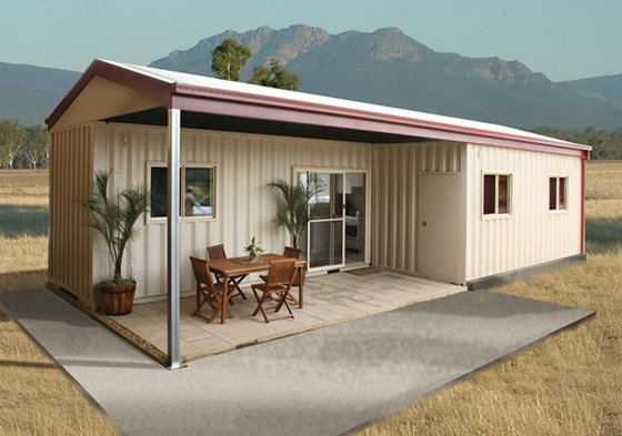 Movable Prefab Container House Kit , Ready Made Prefab Flat Pack Homes