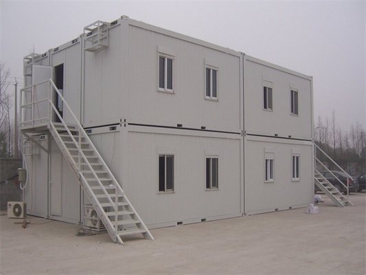Flat Roof Multi Stories Prefab Container House Warehouse Industrial Building