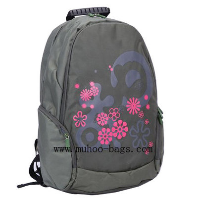 Fashion Grey Nylon laptop computer backpack bag  for travel (MH-2052)