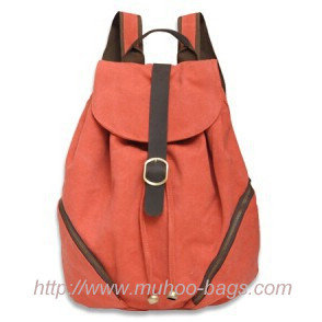Fashion Orange Canvas Casual School backpack for Lady (MH-5016)