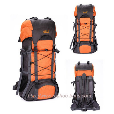 Fashion Grey Nylon Outdoor Sports Climbing Backpack Bag for Hiking (MH-5011)