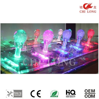 Rgb / Single Color Crystal Led Arcade Joystick , Integrated Design Video Game Joystick supplier