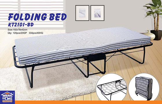 Super Strong Portable Folding Rollaway Bed , Single Guest Beds Comfortable Furniture