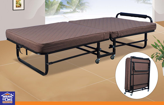 Space Saving Painting Guest Portable Folding Bed Home Furniture Single Size