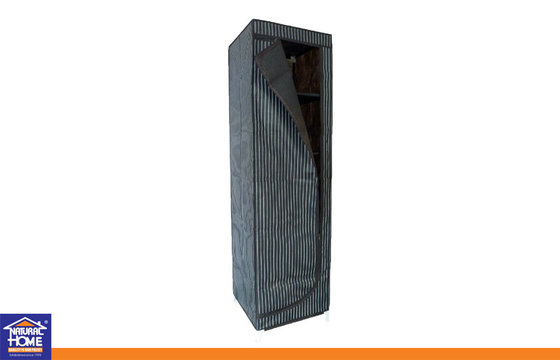 Small Child Non Woven Wardrobe Closet with Zipper , DIY Mobile Fabric Armoire Wardrobes