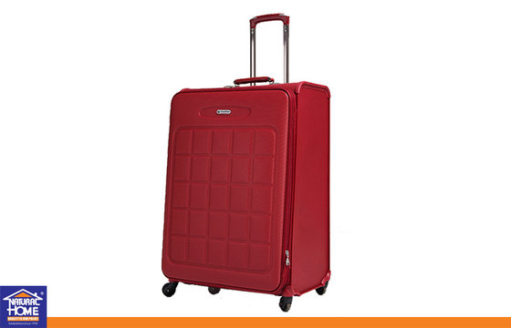 Fabric Fashion ABS Plain Luggage Cases , Plastic Coded Lock Trolley Flight Suitcase Bags