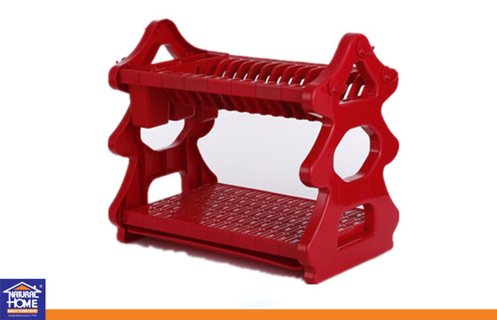 ABS Plastic 3 Layer Dish Rack Home Kitchenwares with Tree Design Dish Racks