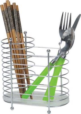 Chrome Wire Chopsticks Rack Home Kitchenware Knife and Fork Caddy for Kitchen Room