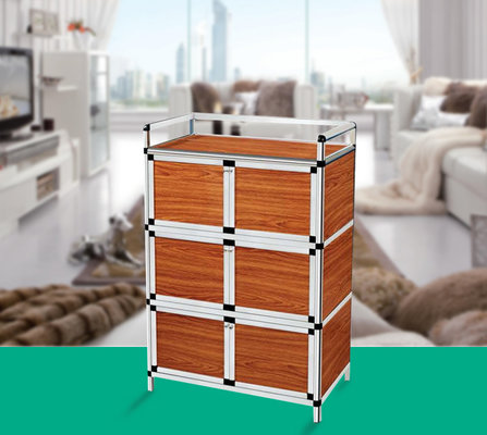 Dinning Room Six Doors Home Storage Cabinets MDF Board Multi - function