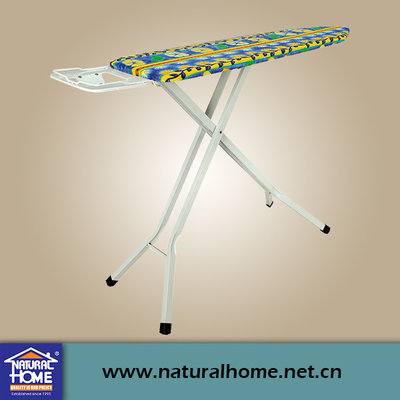 Mesh Metal Home Ironing Board with Four Legs and Cotton Cover 48" x 15"