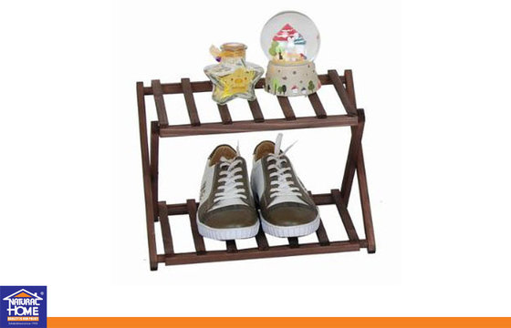 Space Saver Wooden Shoe Storage Cabinets Small Capacity 37 X 26 X 25.5 Cm