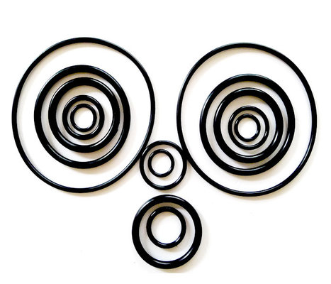 Black Rubber Viton O-Ring Approved JISB 2401 / GB / T3452.1 Standard With Resistant Solvents