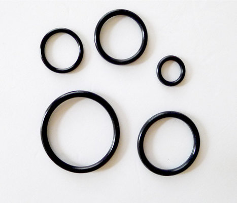 Black Rubber Viton O-Ring Approved JISB 2401 / GB / T3452.1 Standard With Resistant Solvents
