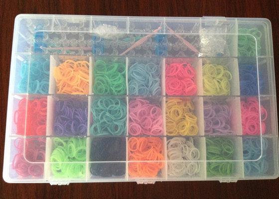 Personalized Silicone Wristband Bracelet Rainbow Loom Band Kits with 22 colors
