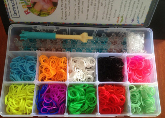 Charming Silicone Wristband Bracelet 10 Colors Diy Rainbow Loom Band Kits