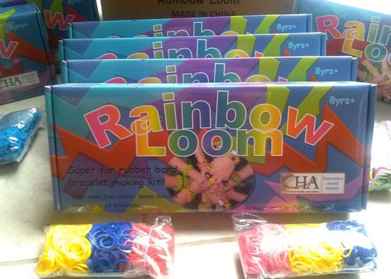 Funny Diy Rainbow Silicone Wristband Bracelet Making Kit Twistz Bandz For Kids