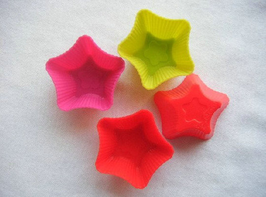 FDA LFGB Approved Eco-friendly Star Shape Silicone Cake Mold, Baking Trays
