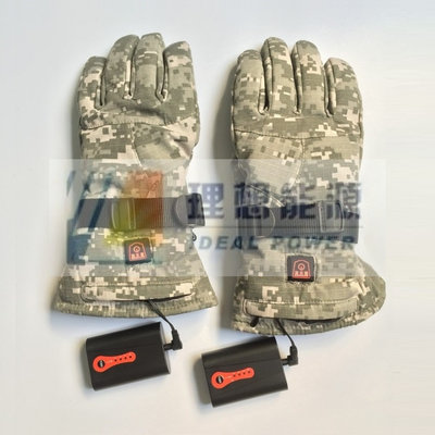 Electric Far Infrared Winter Ski Heated Gloves Powered by 7.4v Battery Pack Rechargeable