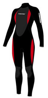 Nylon Neoprene Womens Dive Suits , Full Body Wetsuit Neoprene Sheet