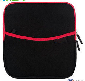 Waterproof Black Neoprene Laptop Sleeve 15 Inch with Pocket Protection