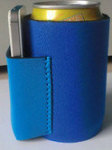 Waterproof Blue Neoprene Cooler Bag Personalised With Cigarette Holder