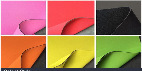 Eco Friendly SBR Neoprene Rubber Sheets Laminated with Polyester Jersey