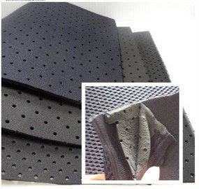 Perforated SCR Sponge Rubber Sheet Laminated with Single Fabric