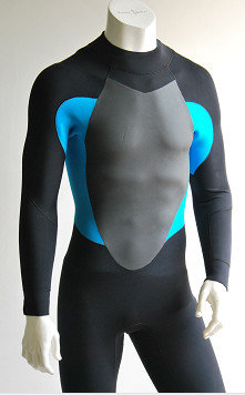 Mens Full Body Neoprene Suit Surf With Mesh Skin trim chest and back