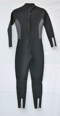 Black / Grey Neoprene Diving Suit for Diving Sports , deep water diving suit