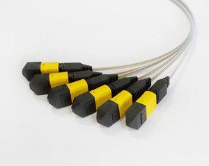 Corde de correction optique de fibre de MPO (poussée de Multi-fibre dessus)