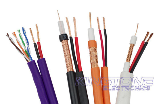 RG59/U CCTV Coaxial Cable 95% CCA Braiding + 2C / 18AWG Siamese CMR