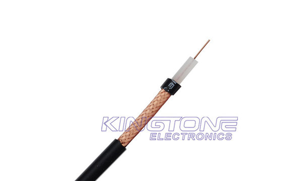 7 PE solide micro AVANT JÉSUS CHRIST échoué par 0.18mm de câble coaxial de liaison de la télévision en circuit fermé de × RG59 avec le tressage de 95% CCA