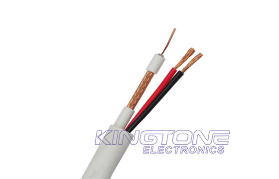De RG59/U de télévision en circuit fermé du câble coaxial de liaison 20 d'A.W.G. conducteur AVANT JÉSUS CHRIST, PE solide, câble de tresse de 95% AVANT JÉSUS CHRIST