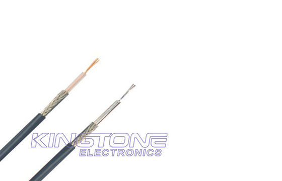 Le conducteur de cuivre coaxial de liaison du × 0.17mm du câble 7 de RG 174 avec 95% a étamé le tressage de cuivre