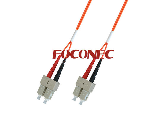 Sc - Sc 50/125 ou 62.5/125 à plusieurs modes de fonctionnement corde de correction optique duplex de la fibre, câble de fermeture éclair du duplex OM1/OM2