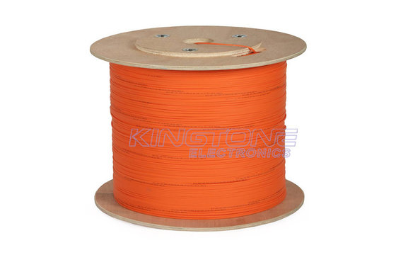 Câble optique d'intérieur bleu G.652D, câble optique de réseau de fibre de PVC de 12 noyaux de fibre multimode