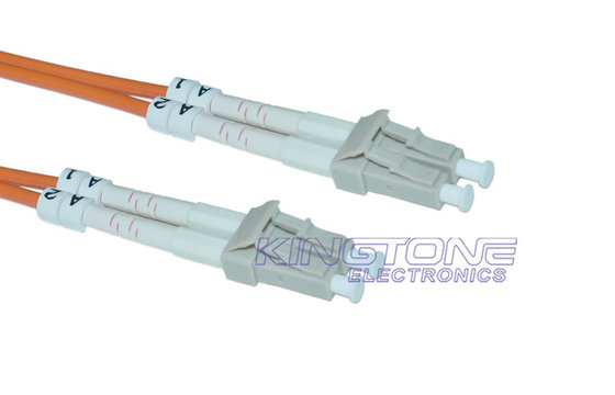Corde de correction optique blanche duplex de fibre LC à LC 62.5/125 à plusieurs modes de fonctionnement