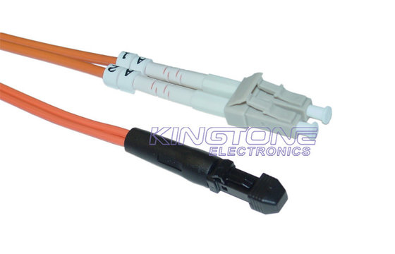 LC orange au câble de fibre optique 62.5/125 de correction de MTRJ avec la basse perte par insertion
