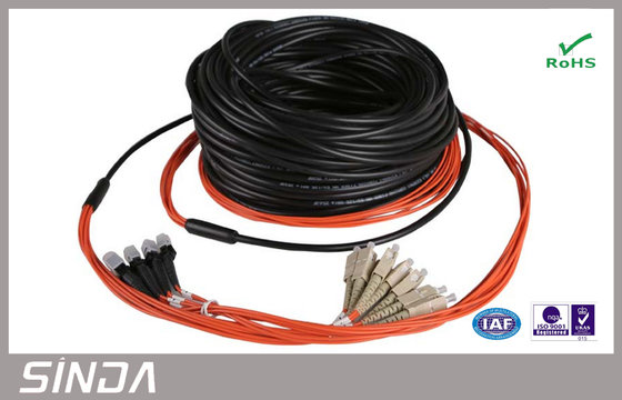 pullover optique de fibre Pré-terminée de LC/RPA Corning pour le projet de réseau de FTTH