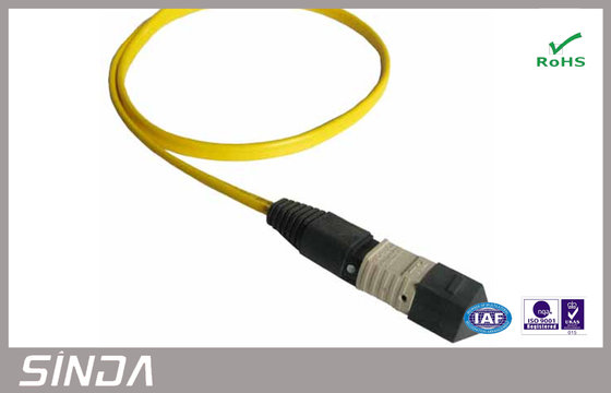 corde de correction optique de la fibre OM3 de 2.0mm 4/8/12/24 fibres MPO