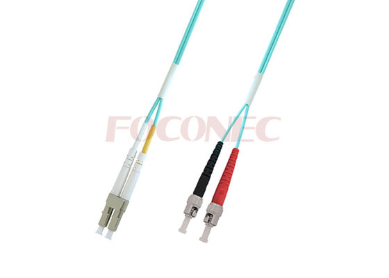 LC à la corde de correction de fibre de duplex de St OM4, câble de pullover à plusieurs modes de fonctionnement de 10 yoles pour 40G/réseaux 100G