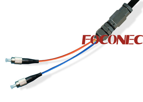 2 Cores Armored Waterproof Fiber Optic Patch Cord for Indoor / Outdoor Application