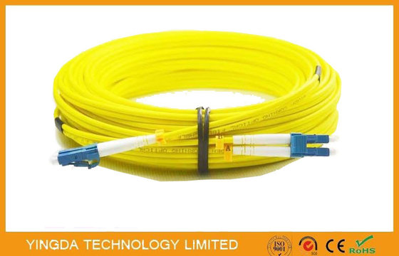 Corde de correction optique de fibre de duplex de SM de LC/UPC LC/UPC 2.0mm avec l'agrafe Zipcord