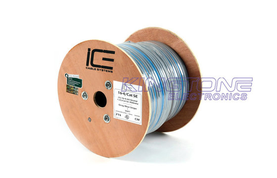 Isolation nue solide de l'en cuivre FEP d'A.W.G. de PVC UTP CAT5E de CMP du câble évalué 24 de réseau