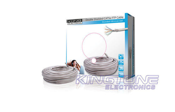 4 paires d'UTP CAT5E de câble de réseau, câble LAN De cuivre nu solide de conducteur de 0.50mm