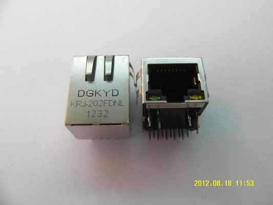 RJ45 à angle droit avec le transformateur, connecteur de réseau avec le transformateur de LAN