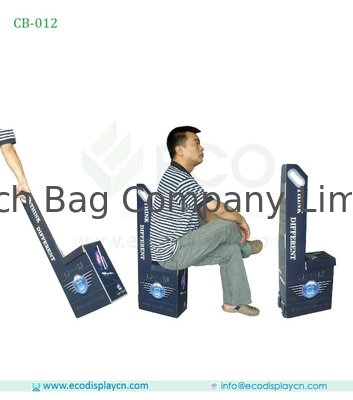 Folding Shopping Trolley Bag With Chair, Cardboard Trolley Bags For Exhibition