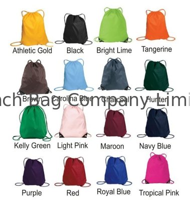 Heat Printing PP Non Woven Bags with 210D 190T Material , Polyester Drawstring Bag