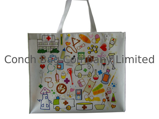 ECO PP Non Woven Laminated Bags , Colored Printed Non Woven Bag